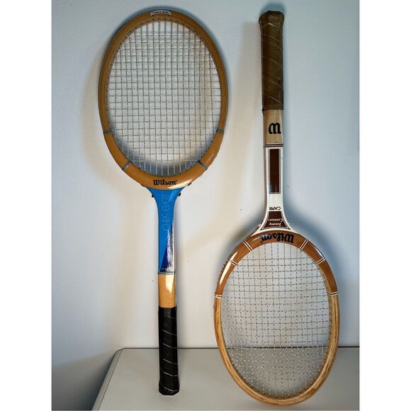 Wilson | Games | Wilson Vtg Chris Evert Jimmy Connors Wooden Tennis ...